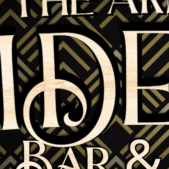 Vintage Home Bar Sign | Personalized 1920s Art Deco Canvas – Caveman Decor